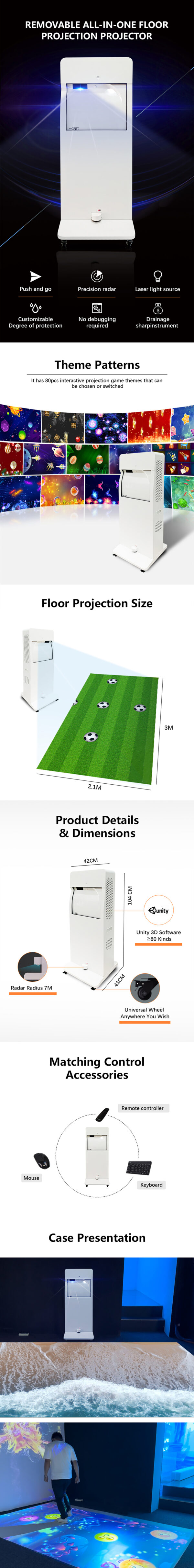 Mobile Interactive Floor Factory In China-ZS Projector